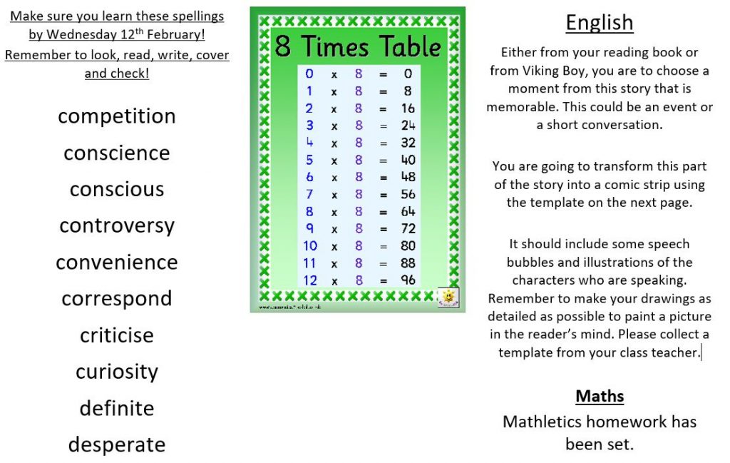Year 5 Homework | Wibsey Primary School